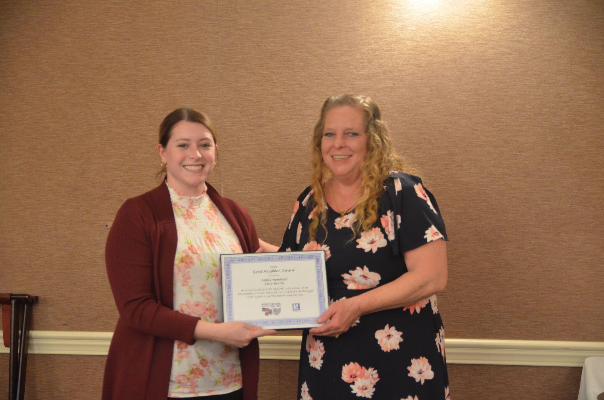 Good Neighbor Award - Midwestern Ohio Association of REALTORS®